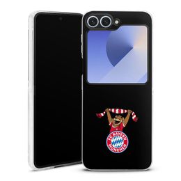 DeinDesign Galaxy Z Flip 6 Handy Hard Case Schutzh&uuml;lle transparent Smartphone Handy H&uuml;lle Fc Bayern M&uuml;nchen Official Licensed Product Bernie Hard Case