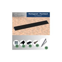 Flachdach-Aufst&auml;nderung - "Flat-Flex"-Set - f&uuml;r 5 x PV-Module (nebeneinander)