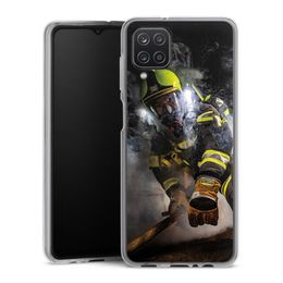 DeinDesign Galaxy A12 Handy Silikon H&uuml;lle Case transparent Handyh&uuml;lle Fire Fighter Fire Fighters Fire Silikon Case