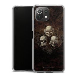 DeinDesign Xiaomi Mi 11 Lite 5G NE Handy Silikon H&uuml;lle Case transparent Handyh&uuml;lle Gothic Skulls Art Silikon Case