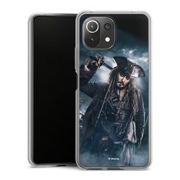 DeinDesign Xiaomi Mi 11 Lite 5G NE Handy Silikon H&uuml;lle Case transparent Handyh&uuml;lle Captain Jack Sparrow Official Licensed Product Fluch Der Karibik Silikon Case