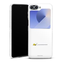 DeinDesign Galaxy Z Flip 6 Handy Hard Case Schutzh&uuml;lle transparent Smartphone Handy H&uuml;lle Peanuts Children Official Licensed Product Hard Case