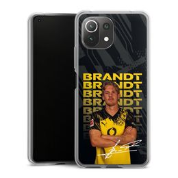 DeinDesign Xiaomi Mi 11 Lite 5G NE Handy Silikon H&uuml;lle Case transparent Handyh&uuml;lle Borussia Dortmund Bvb Julian Brandt Silikon Case