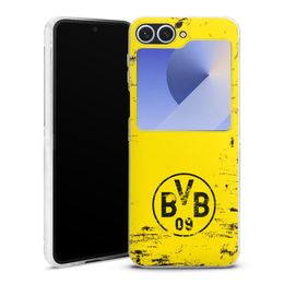 DeinDesign Galaxy Z Flip 7 FE Handy Hard Case Schutzh&uuml;lle transparent Smartphone Handy H&uuml;lle Bvb Borussia Dortmund Official Licensed Product Hard Case