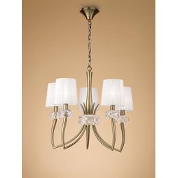 Mantra LOEWE Pendelleuchte Braun, 5-flammig