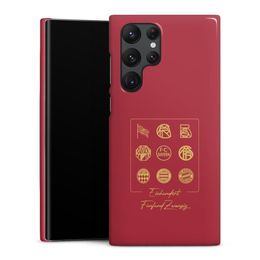 DeinDesign Galaxy S22 Ultra Handy Premium Case Smartphone Handyh&uuml;lle Schutzh&uuml;lle gl&auml;nzend Merchandise Fc Bayern M&uuml;nchen Fcb 125 Jahre Premium Case