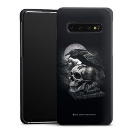 DeinDesign Galaxy S10 Handy Premium Case Smartphone Handyh&uuml;lle Schutzh&uuml;lle matt Raven Skulls Skull Premium Case