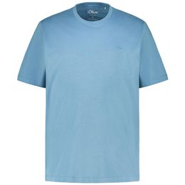 Herren Gro&szlig;e Gr&ouml;&szlig;en | s.Oliver T-Shirt aus Baumwolle Farbe mittelblau Gr&ouml;&szlig;e: 6XL