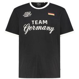 Herren Gro&szlig;e Gr&ouml;&szlig;en | s.Oliver T-Shirt mit Statement-Print Farbe schwarz Gr&ouml;&szlig;e: 3XL