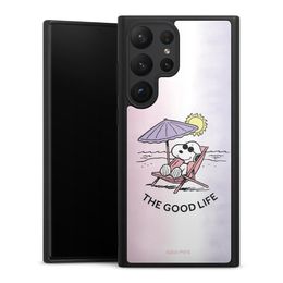 DeinDesign Galaxy S23 Ultra Handy Gallery Case Handyh&uuml;lle 9H Geh&auml;rtetes Glas R&uuml;ckseite H&uuml;lle Snoopy Official Licensed Product Peanuts Gallery Case