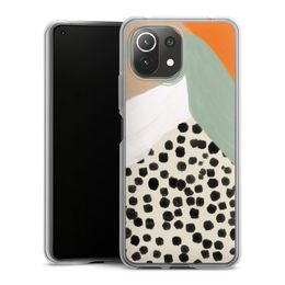 DeinDesign Xiaomi Mi 11 Lite 5G NE Handy Silikon H&uuml;lle Case transparent Handyh&uuml;lle Abstract Kunst Boho Silikon Case