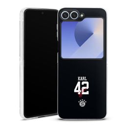 DeinDesign Galaxy Z Flip 6 Handy Hard Case Schutzh&uuml;lle transparent Smartphone Handy H&uuml;lle Merchandise Lennart Karl Fc Bayern M&uuml;nchen Hard Case