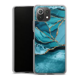DeinDesign Xiaomi Mi 11 Lite 5G NE Handy Silikon H&uuml;lle Case transparent Handyh&uuml;lle Glitzer Marble Gemstone Silikon Case