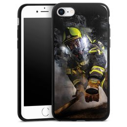 DeinDesign iPhone 8 Handy Slim Case extra d&uuml;nn Silikon Handyh&uuml;lle schwarz H&uuml;lle Fire Fire Fighter Fire Fighters Silikon Slim Case