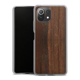DeinDesign Xiaomi Mi 11 Lite 5G NE Handy Silikon H&uuml;lle Case transparent Handyh&uuml;lle Nut Tree Wood Wooden Look Silikon Case