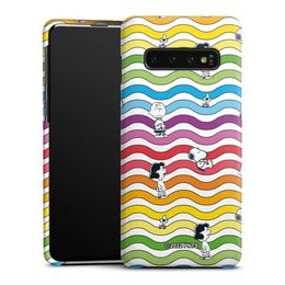DeinDesign Galaxy S10 Handy Premium Case Smartphone Handyh&uuml;lle Schutzh&uuml;lle matt Snoopy Muster Peanuts Premium Case