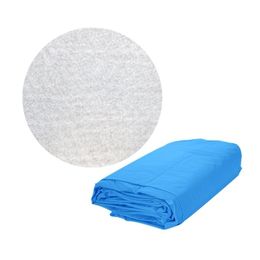 KOMBI-SET: Poolfolie Adriablau 0,25 mm 360 x 90 cm Rundbecken &uuml;berlappend + Poolvlies Rundbecken Basic 360 cm