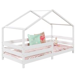 Idimex Hausbett, Wei&szlig;, Holz, Kiefer, Mode, 96x138x206 cm, FSC Mix, Kinder- & Jugendzimmer, Kinderm&ouml;bel, Kinderbetten, Hausbetten