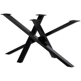 CLP Tischbein, Schwarz, Metall, 140x72x70 cm, Esszimmer, Tische, Esstische, Tischsysteme
