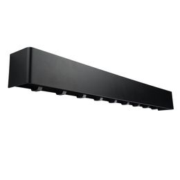 Designfabrik Hamburg Garderobenleiste, Schwarz, Metall, Rechteckig, 80x8x7.8 cm, Garderobe, Garderobenleisten & Garderobenhaken