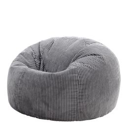 Icon Sitzsack, Anthrazit, Textil, 200 L, 1-Sitzer, Rund, 85x50x85 cm, Hergestellt in Deutschland, Oeko-Tex&reg; Standard 100, Reach, Wohnzimmer, Hocker, Sitzs&auml;cke, XXL Sitzs&auml;cke
