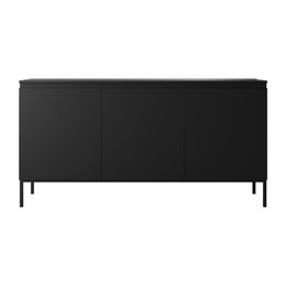 Selsey Sideboard, Schwarz, Metall, 150x77x35 cm, Wohnzimmer, Kommoden & Sideboards, Sideboards