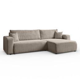 Lookway Ecksofa, Beige, Textil, 4-Sitzer, L-Form,L-Form, 277x143 cm, Wohnzimmer, Sofas & Couches, Wohnlandschaften, Ecksofas