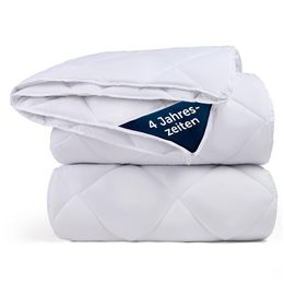 Blumtal Vierjahreszeitendecke, Wei&szlig;, Textil, F&uuml;llung: Polyester, Rechteckig, 135x200 cm, Oeko-Tex&reg; Standard 100, Schlaftextilien, Bettdecken, 4 Jahreszeiten Bettdecken
