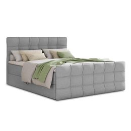 Sofnet Boxbett, Grau, Textil, H3, Rechteckig, 140x200 cm, Schlafzimmer, Betten, Boxspringbetten
