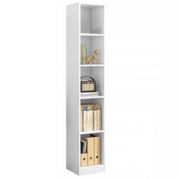 B&uuml;cherregal,, Wei&szlig;, Holzwerkstoff, 25x182x30 cm, Wohnzimmer, Regale, B&uuml;cherregale