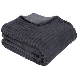 Kuscheldecke,, Graphit, Textil, 150x200 cm, Oeko-Tex&reg; Standard 100, Wohntextilien, Decken, Kuscheldecken