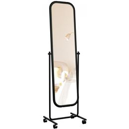 CLP Standspiegel, Schwarz, Metall, 48x166x45 cm, Spiegel, Standspiegel