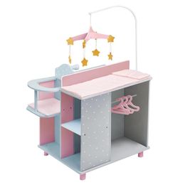 Teamson Kids Puppen-Wickeltisch,, Grau, Holzwerkstoff, Spiel/Spielzeug, Freiform, 48x98x58 cm, Spielzeug, Kinderspielzeug, Puppen & Puppenzubeh&ouml;r, Puppenzubeh&ouml;r