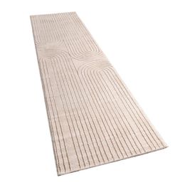 Paco Home Kurzflorteppich, Creme, Textil, Rechteckig, 80x300 cm, strapazierf&auml;hig, f&uuml;r Fu&szlig;bodenheizung geeignet, Teppiche & B&ouml;den, Teppiche