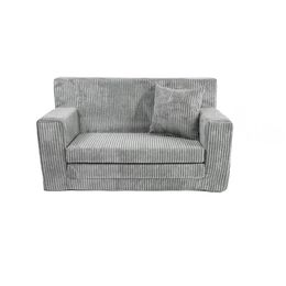 Fortisline Kindersofa, Hellgrau, Textil, Uni, Quadratisch, 83x47x43 cm, Oeko-Tex&reg; Standard 100, Kinder- & Jugendzimmer, Kinderm&ouml;bel, Kindersitzm&ouml;bel & -tische, Kindersessel & -sofas