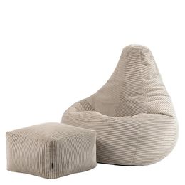 Icon Sitzsack, Beige, Textil, 200 L, 1-Sitzer, Freiform, 82x76x82 cm, Hergestellt in Deutschland, Wohnzimmer, Hocker, Sitzs&auml;cke, XXL Sitzs&auml;cke