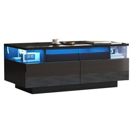 Flieks Couchtisch, Schwarz, Holz, 49x13.97x106.05 cm, Wohnzimmer, Wohnzimmertische, Couchtische