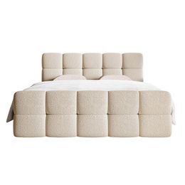 Selsey Boxbett, Beige, Textil, H&ouml;he ca. 15 cm, 140x200 cm, Schlafzimmer, Betten, Boxspringbetten