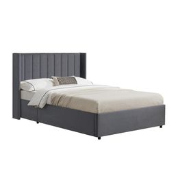 Juskys Polsterbett, Dunkelgrau, Holzwerkstoff, 120x200 cm, Schlafzimmer, Betten, Polsterbetten