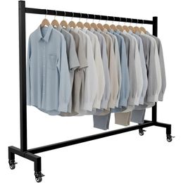CLP Kleiderst&auml;nder, Schwarz, Metall, 150x120x38 cm, Garderobe, Garderobenst&auml;nder
