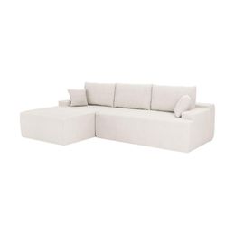Juskys Sofa, Creme, Textil, 250x155 cm, Wohnzimmer, Sofas & Couches, Wohnlandschaften, Ecksofas