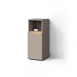 Livinity&reg; Midischrank, Greige, Holzwerkstoff, 3 F&auml;cher, Rechteckig, 30x74.5x35 cm, Badezimmer, Badezimmerschr&auml;nke, Midischr&auml;nke