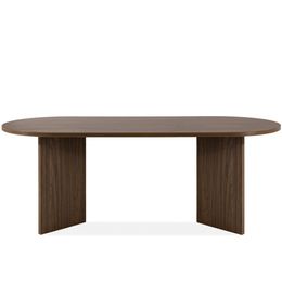 Konsimo&reg; Esstisch, Walnuss, Holzwerkstoff, 204x75x90 cm, Esszimmer, Tische, Esstische