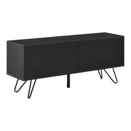 [en.casa] Lowboard, Schwarz, Metall, 110x46.5x30 cm, Wohnzimmer, Wohnw&auml;nde, Lowboards, Lowboards stehend