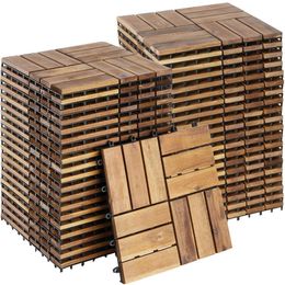 TecTake Terrassenfliesen, Braun, Holz, Quadratisch, 31x2.2x31 cm, Gartenzubeh&ouml;r, Terrassen- & Balkonb&ouml;den, Terrassenfliesen