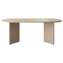 Selsey Esstisch, Beige, Holzwerkstoff, 6-Sitzer, Oval,Oval, 90x75x204 cm, Esszimmer, Tische, Esstische