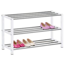 Idimex Schuhregal, Wei&szlig;, Metall, Mode, 80x45x29 cm, Garderobe, Schuhaufbewahrung, Schuhregale