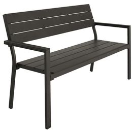 TecTake Gartenbank, Dunkelgrau, Metall, Patchwork, 59x88x128 cm, Gartenm&ouml;bel, Gartenb&auml;nke