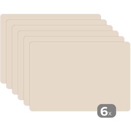 MuchoWow Platzsets, Beige, Kunststoff, Rechteckig, 45x30x0.3 cm, Wohntextilien, Tischw&auml;sche, Tischsets