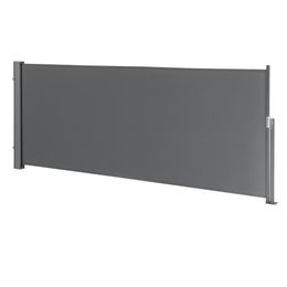 pro.tec Seitenmarkise, Dunkelgrau, Textil, 300x100 cm, Sonnen- & Sichtschutz, Sichtschutz Garten, Sichtschutzz&auml;une